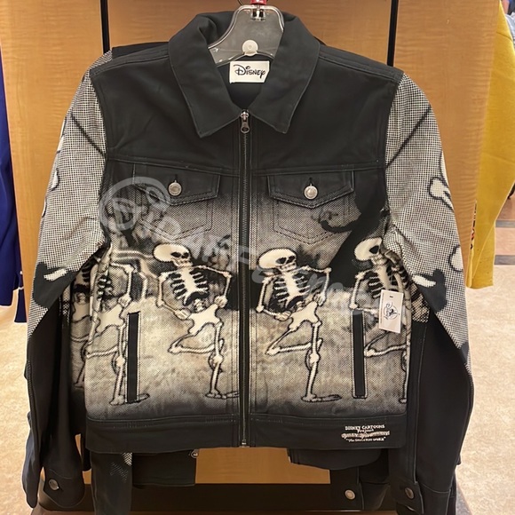 Disney | Jackets & Coats | Disney Parks The Skeleton Dance Denim Jacket ...